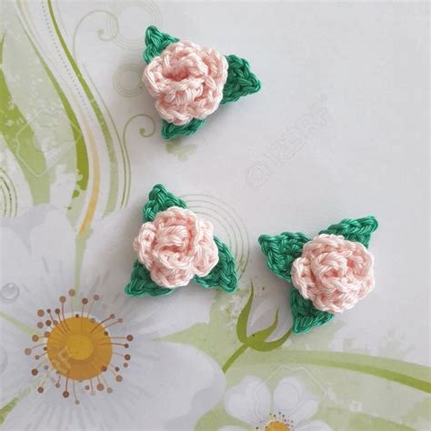 3 Stk Mini Rosen Lamé Gehäkelt 966 Acheter Sur Ricardo