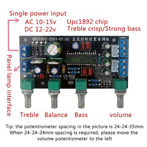 Upc1892 Stereo Pre Amp Preamplifier Tone Controller Board Audio 2