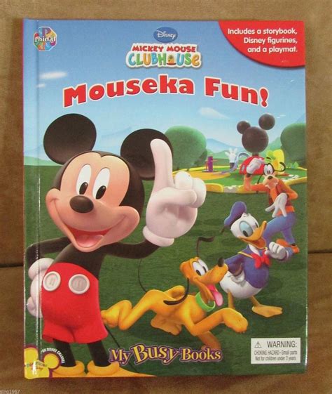 Mickey Mouse Clubhouse Mouseka Fun My Busy Books Disney Figurines Playmat Pvc 1788849978