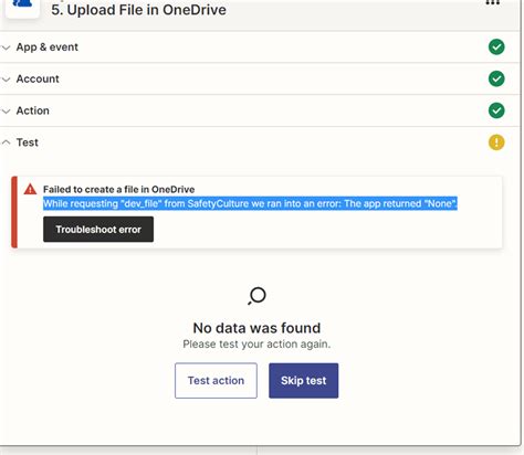 how do i fix while requesting dev file from safetyculture we ran