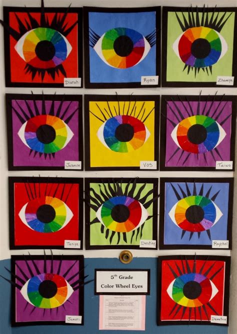 Mrs Pearces Art Room Color Wheel Eyes