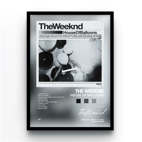 House Of Balloons By House Of Balloons Album Cover The Weeknd Poster
