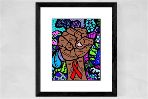 Hiv Awareness Art Print Protest Art African American Art Healthcare