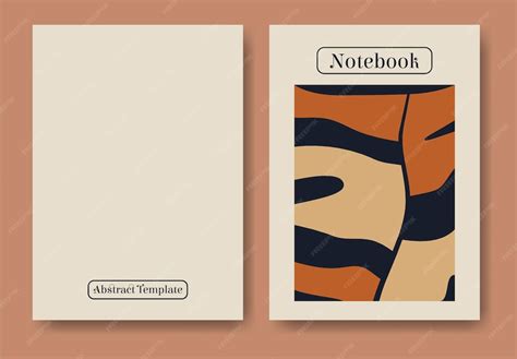 Premium Vector Minimalistic Notebook Cover Illustration Flourish