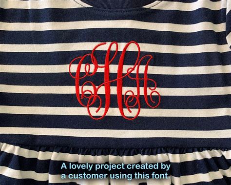 Interlocking Monogram Embroidery Font Machine Embroidery Etsy