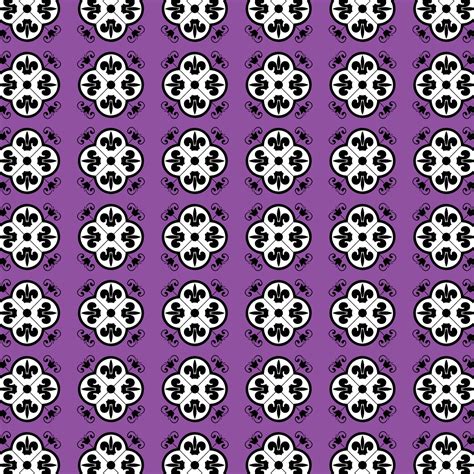 Decorative Tile Pattern Template Flat Symmetric Repeating Design