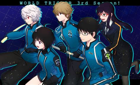 Amatori Chika Kuga Yuuma Hyuse Mikumo Osamu And Usami Shiori World Trigger Drawn By