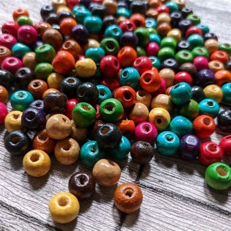 Jual Manik Manik Kayu Warna Warni Basityarn Shopee Indonesia