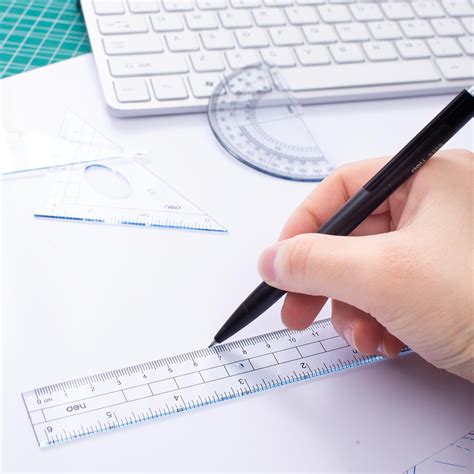 Deli Cartoon Drafting Set Protractor Triagluar Str Grandado