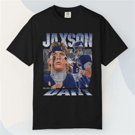 Jaxson Dart New York Giants Vintage Shirt Tokopyramid