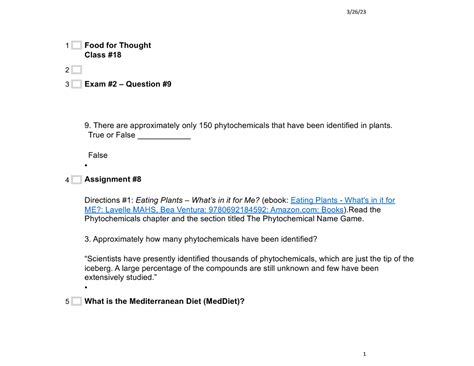 Food For Thought Class 18s Read Only 326 1 Food For Thought