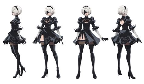 2b Nier Anime Character Design Sheet By Mrfdraw On Deviantart
