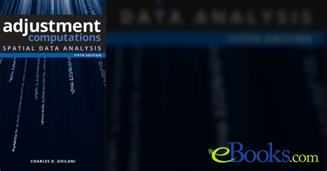 Adjustment Computations 5th Ed By Charles D Ghilani Ebook