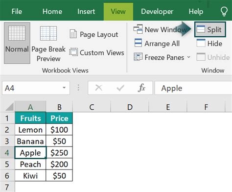 Split Panes In Excel Examples How To Splitunsplit Panes