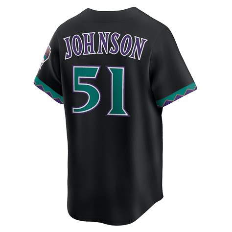 Mens Arizona Diamondbacks Randy Johnson Nike Black Throwback