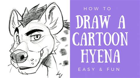 How To Draw A Cartoon Hyena Step By Step Youtube