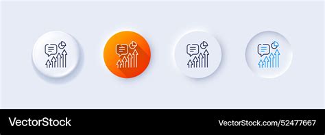 Kpi Line Icon Performance Indicator Sign Vector Image