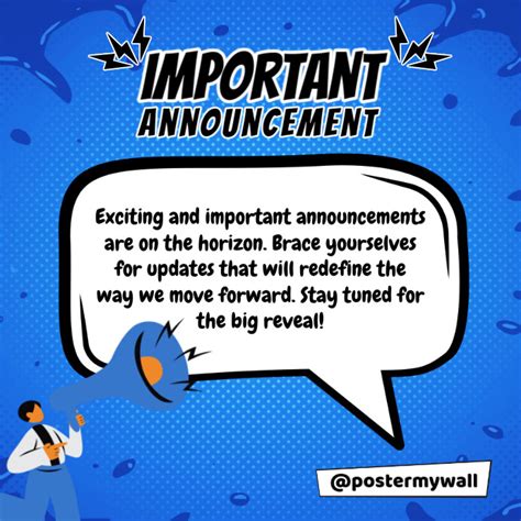 Important Announcement Template Postermywall