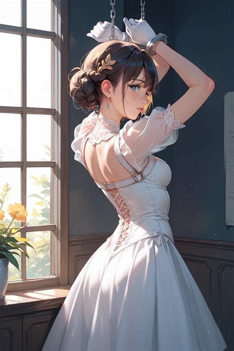Anime Girl，princess，white Gloves， Anime，put On Handcuffs，bondage