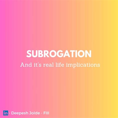 Insurance Subrogation Insuranceclaims Riskmanagement
