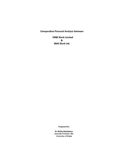 Comparative Financial Analysis Between 1 Pdf Margin Finance Equity Finance