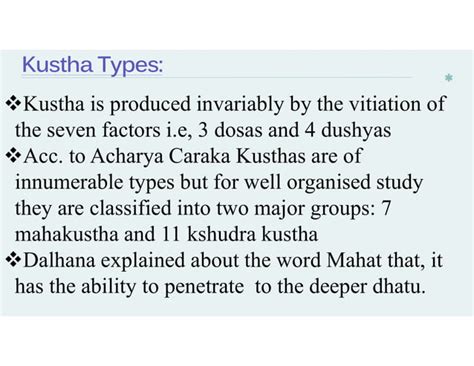 Kustha Ppt Pdf Kustha Definition Classification And Modern Probable