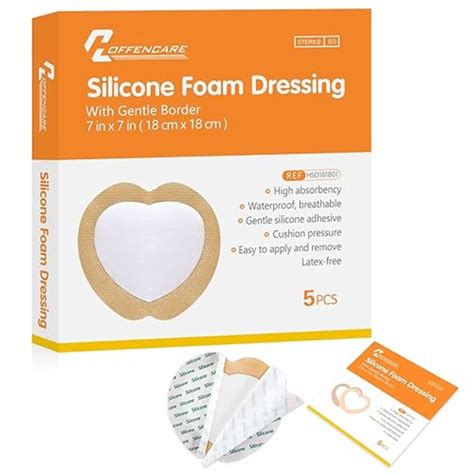 Hoffencare Sacrum Silicone Foam Dressing With Border For Sacral Ulcer