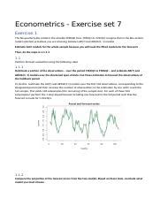 Econometrics Exercise Set 7 Solution Docx Econometrics Exercise Set 7 Exercise 1 The File