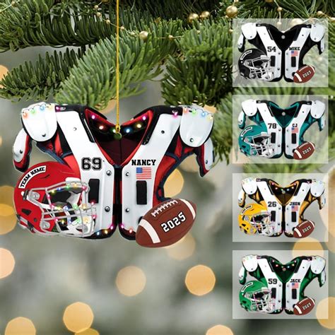 Personalized 2d American Football Uniform Ornament Custom