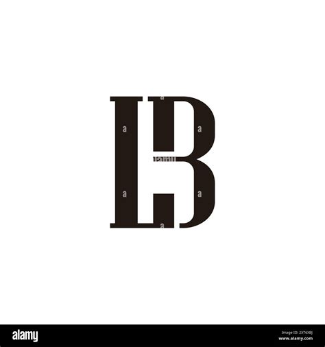 Letter Lb Linked Sliced Font Simple Geometric Logo Vector Stock Vector Image And Art Alamy