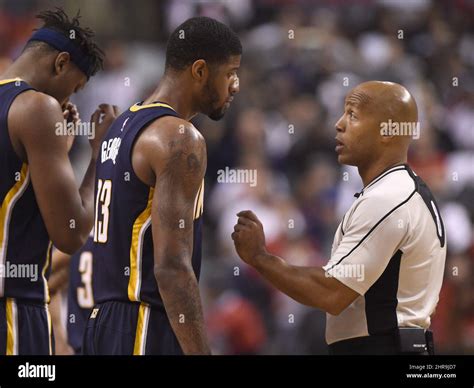 Indiana Pacers Paul George 13 Talks To The Referee After Taking