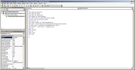 Microsoft Project Vba Programming A Brief Introduction