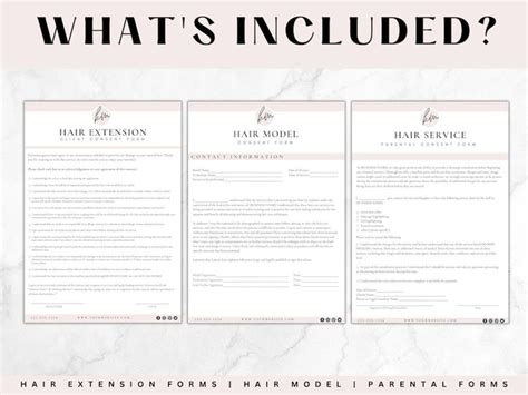 Professional Hair Stylist Client Forms Bundle Color Correction Forms