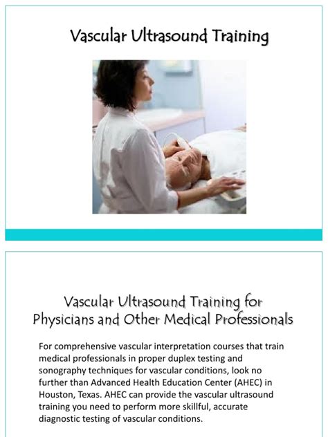 Vascular Ultrasound Training Pdf Medical Ultrasound Blood Vessel
