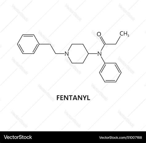 Fentanyl Synthetic Drug Molecule Structure Formula