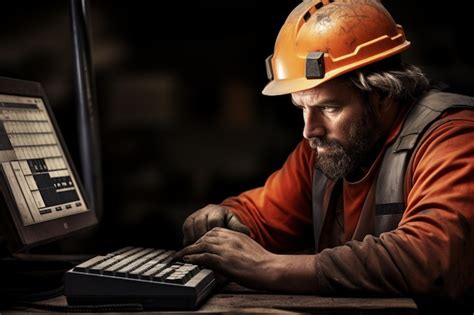 Premium Photo Engineering Task With Worker