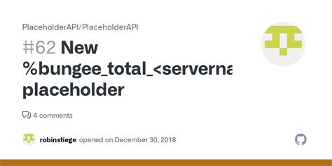 New Bungeetotal Placeholder · Issue 62 · Placeholderapiplaceholderapi · Github