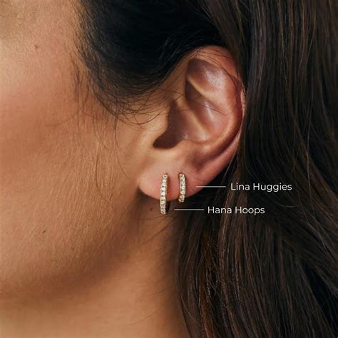 Lina Huggies Gold Vermeil Earrings Elandro Jewellery