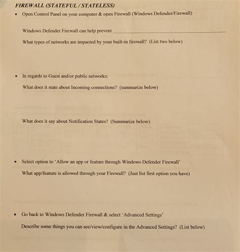 Solved Firewall Statefulstateless • Open Control Panel On