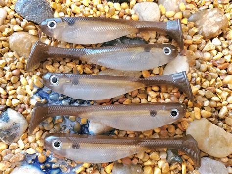 4 Shad Paddle Tail Swim Bait Multi Color Etsy