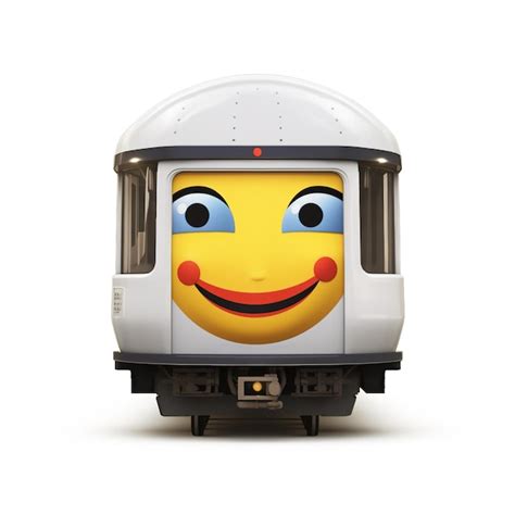 Premium Ai Image A Train With A Smiley Face On The Front Of It