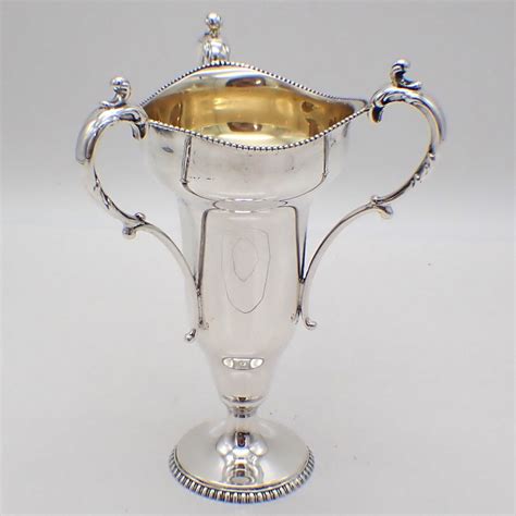 Small Trophy Cup Three Handles Sterling Silver No Mono Ebay