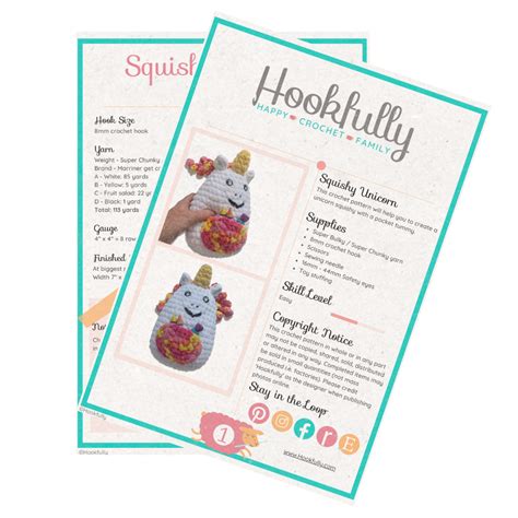 Free Squishy Unicorn Crochet Pattern Hookfully