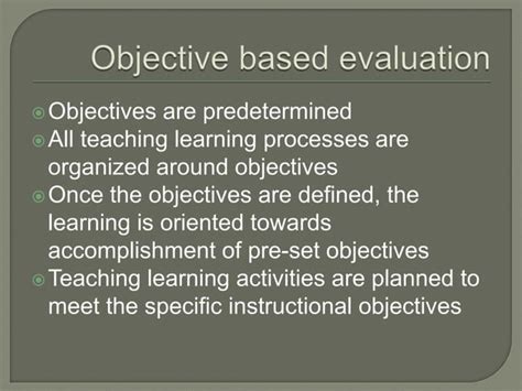 Objective Based Evaluation Pptx