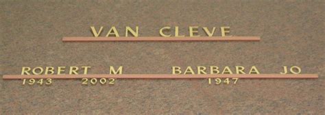 Robert Michael Van Cleve 1943 2002 Find A Grave Memorial