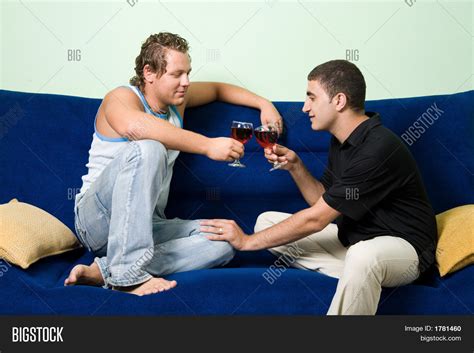Gays Drinking Wine Image Photo Free Trial Bigstock