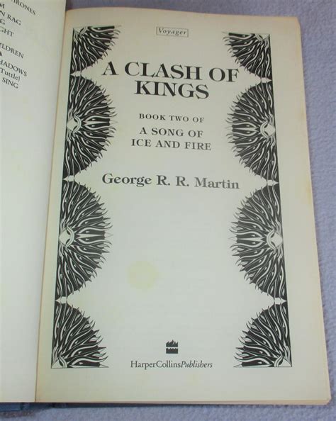 A Clash Of Kings 1st Edition By George R R Martin Very Good Hard