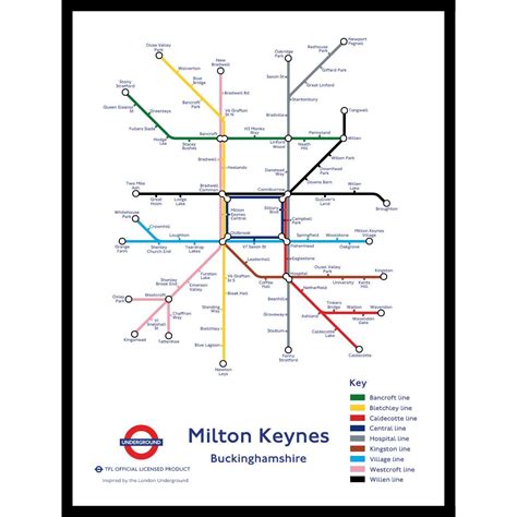 Milton Keynes Underground Jigsaw Map Hpcug1000