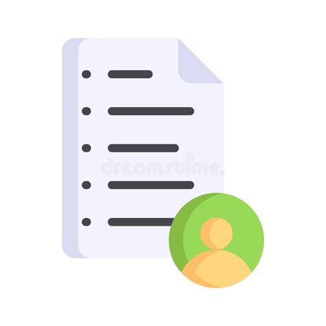 Document With User Icon Symbolizing Document Approval Stock Vector