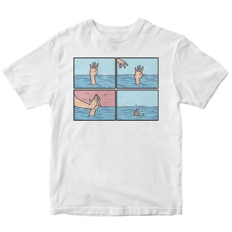 Drowning High Five Meme T Shirt Passion Play